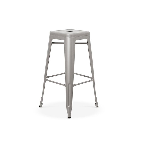 Banqueta Tolix 76 cm Iron - Design Cinza