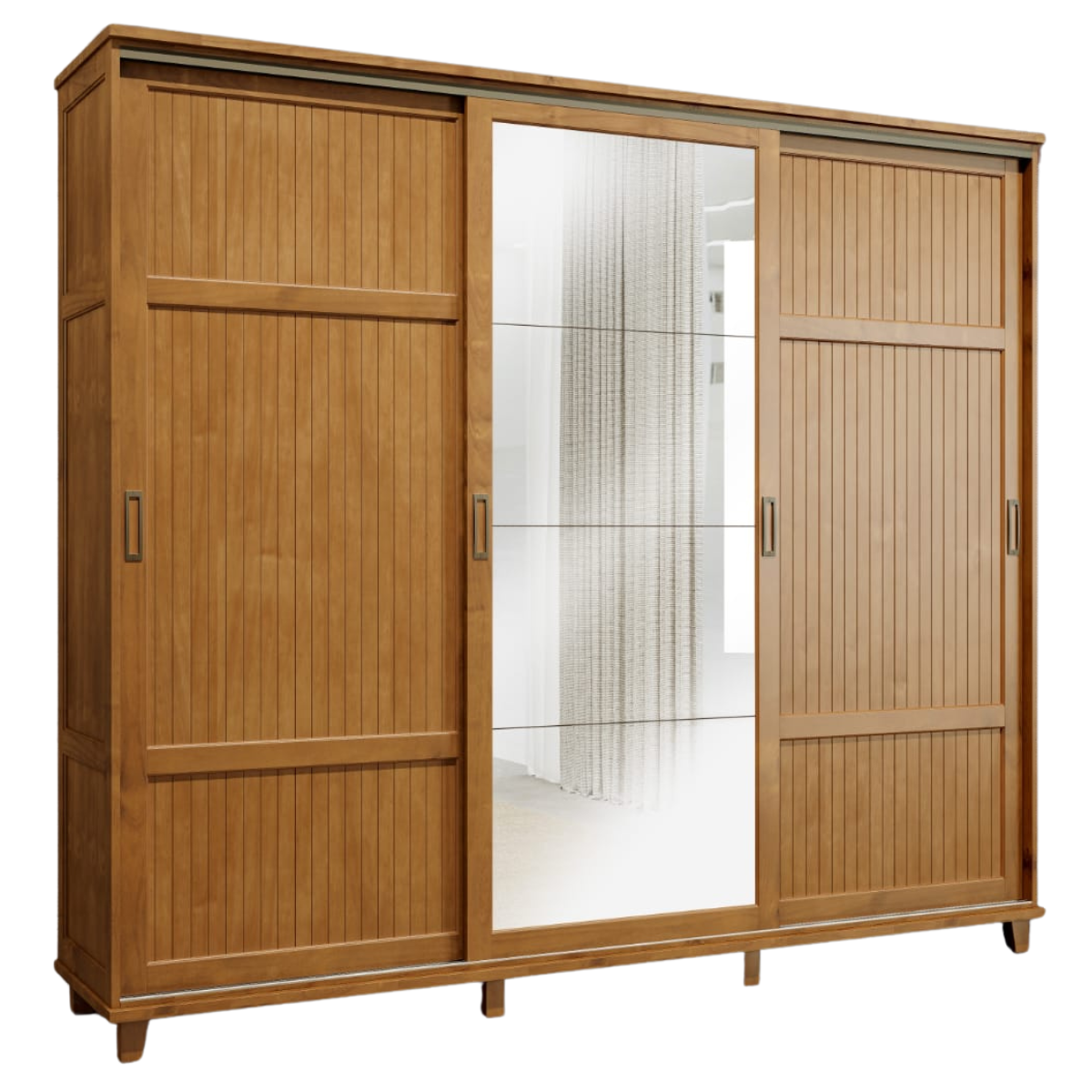 Guarda Roupa de Casal Dublin 3 Portas Deslizantes com Espelho em ...