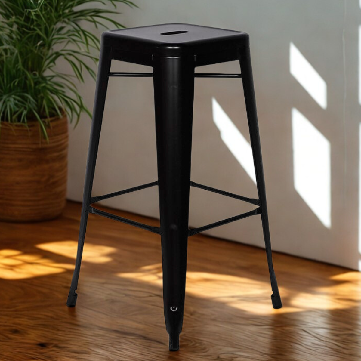 Banqueta Tolix 76 cm Iron - Design Preta